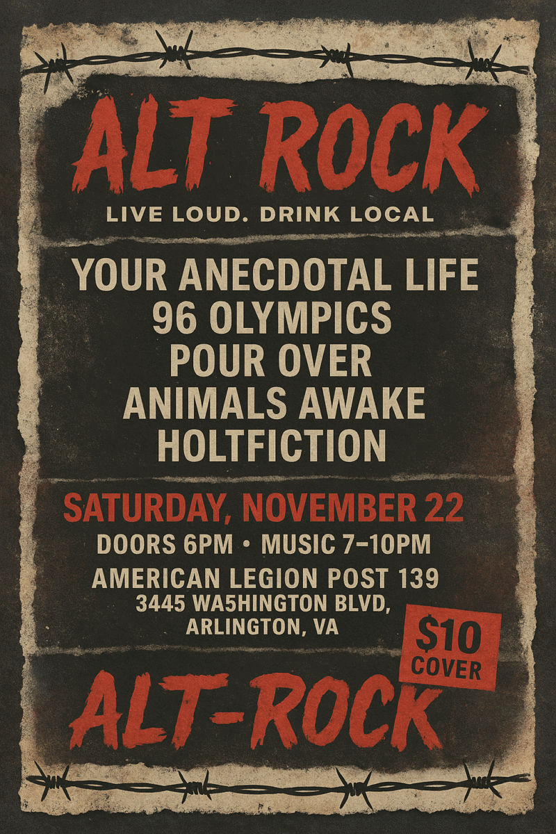 Alternative Rock Music Night-5 bands! - American Legion Post 139